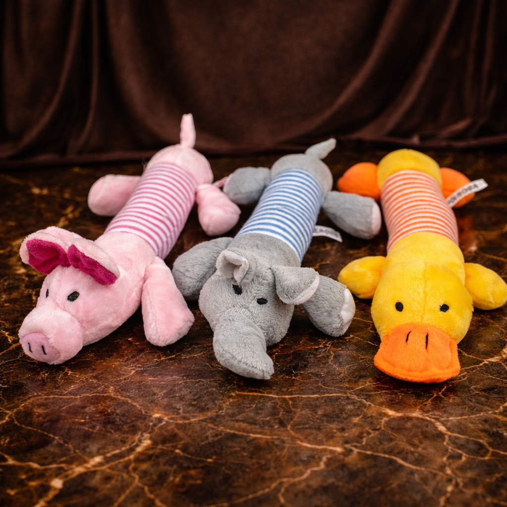 Jouet Peluche Éléphant Couineur pour Chien et Chat | Luxeviapet